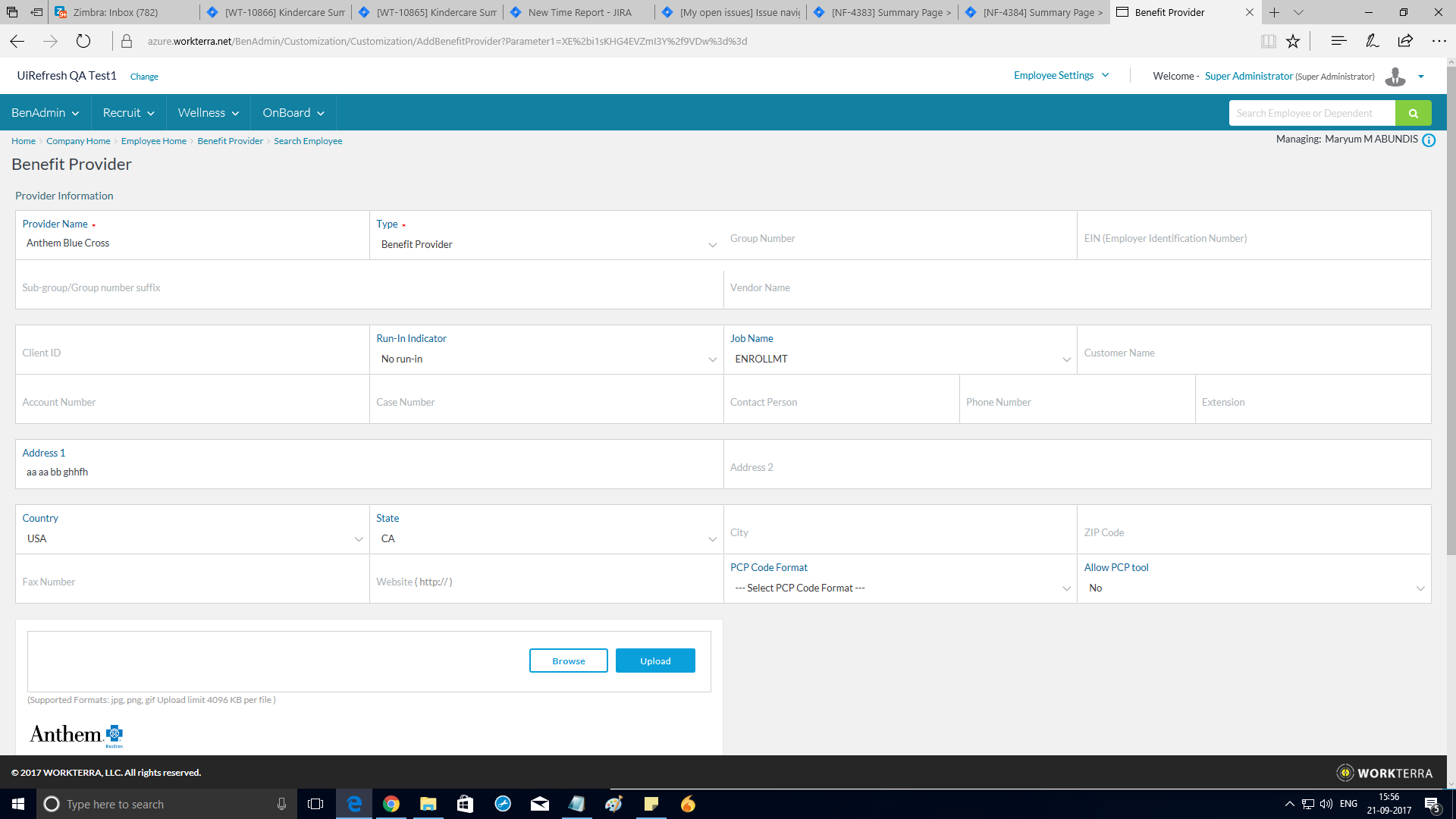 Nf 4383 Summary Page Azure Incorrect Path Displayed On Benefit